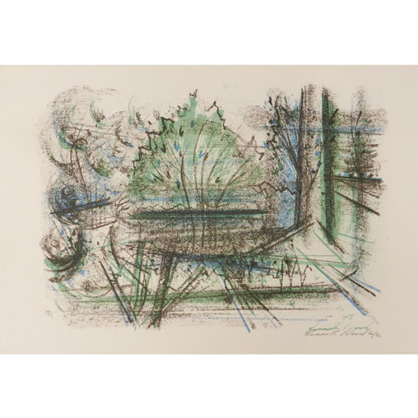 Wood, Kenneth: Abstract Landscape Study of Trees - SOLD - Fifties Art ...