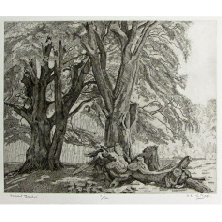 Le Bas, Rachel Ann: Exmoor Beeches - SOLD - Fifties Art & Design